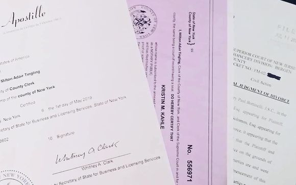 NJ DIVORCE DECREE RUSH APOSTILLE SERVICES (24HRS) by RMB PREMIERE ...