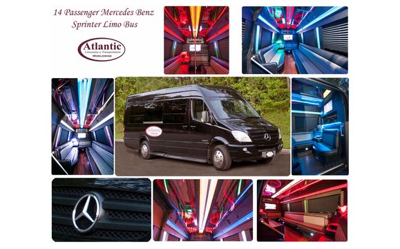 14 Passenger Mercedes Sprinter Custom Party Bus by Atlantic Limousine ...
