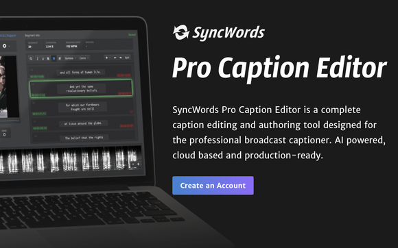 Pro Caption Editor by SyncWords in New York, NY - Alignable