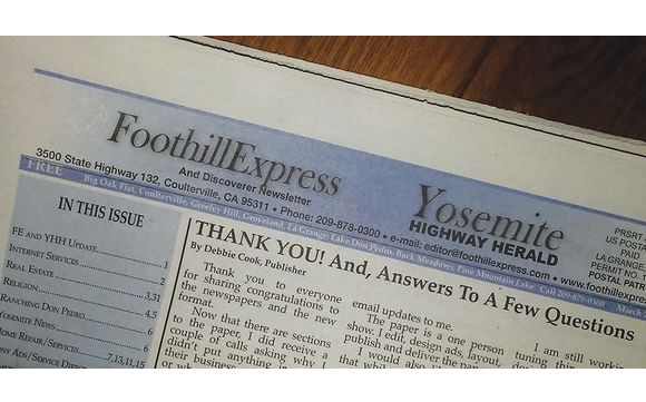 Foothill Express And Yosemite Highway Herald Newspaper by Yosemite ...