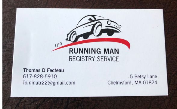 The Running Man Registry Service. by Run man in Chelmsford, MA - Alignable