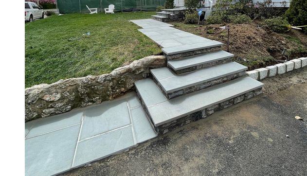 New bluestone steps and walk by LandArt Designs contractors and ...