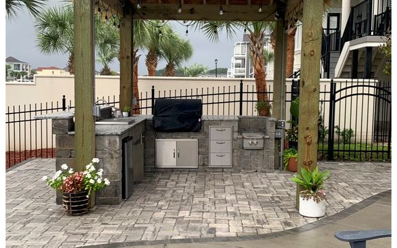 Outdoor kitchen design by Creative Outdoor Solutions in Myrtle Beach ...