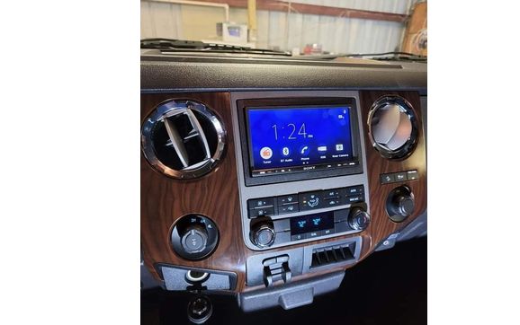 Installed a Sony XAV-AX150 with backup camera in this F-250. by Sound ...