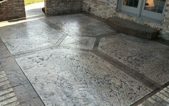 Stamped concrete italian texture by Legit concrete ltd in Edmonton, AB ...