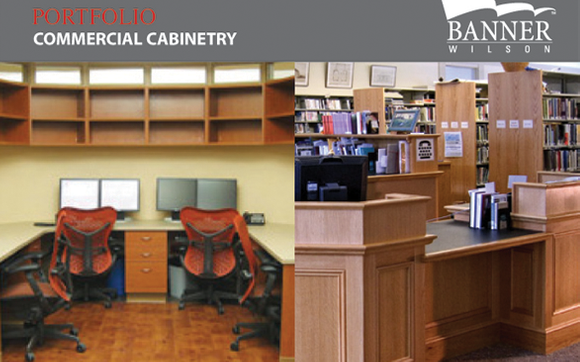 Custom Office Cabinetry and Custom Library Millwork by Banner Cabinets ...