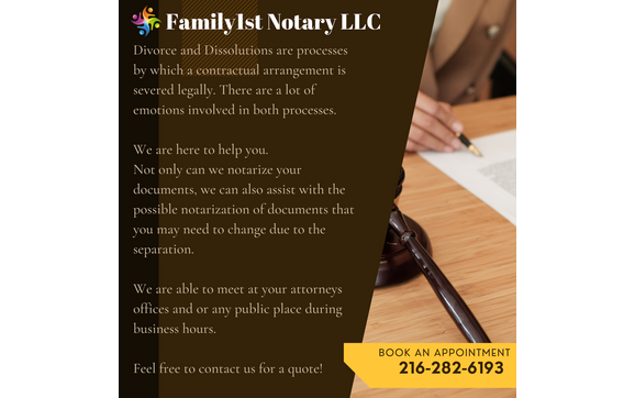 Ohio Divorce and Dissolution forms by Family1st Notary LLC in Cuyahoga ...