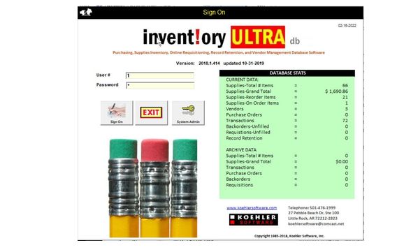 invent!ory ULTRA db by Koehler Software, Inc. in Little Rock, AR ...
