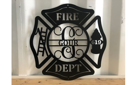 Metal Monograms - Fire Crest by V&S Designs in The Nation Area - Alignable
