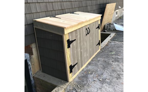 Custom build outside garbage can shed by Handyman Dan in Sugar Land, TX ...
