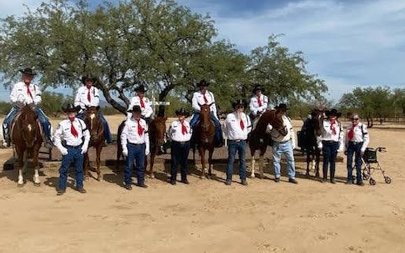 Memorial service by VFW RANGER MOUNTED COLOR GUARD in Marana, AZ ...