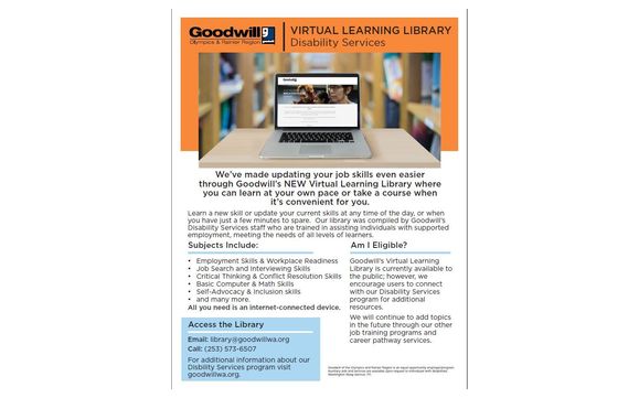 Goodwill Virtual Learning Library by Goodwill of the Olympic and ...
