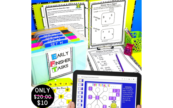 Early Finishers Math Enrichment Activities for Fast Finishers Print and ...