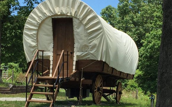 Glamping back in time in a covered wagon! by True West Campground in ...
