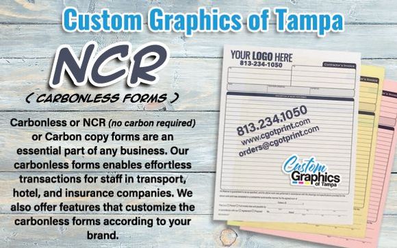 Carbonless NCR Forms by Custom Graphics of Tampa in Town N Country, FL ...