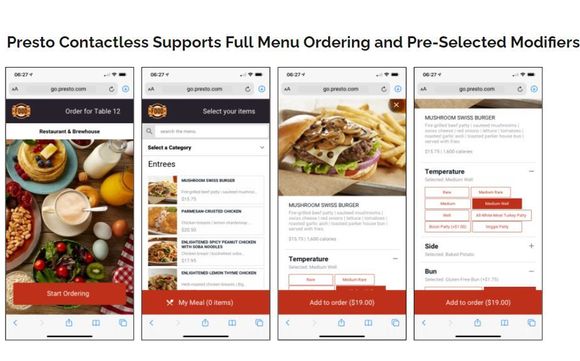 FULL MENU ORDERING and PRE- SELECTED MODIFIERS by Presto QR Code and ...