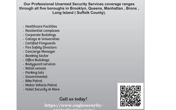 here are the services that EAGLE SECURITY & PROTECTIONINC. RENDERING TO YOU by EAGLE SECURITY ...