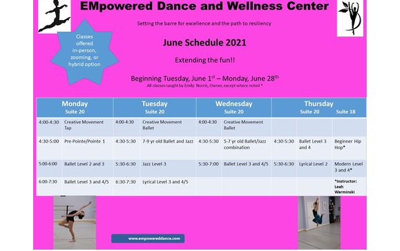 June dance classes by EMpowered Dance & Wellness Center in Phoenix, MD - Alignable