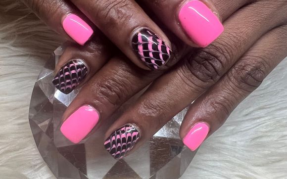 Acrylic overlay on natural nails by Isa Blessyn Nails in Houston, TX ...