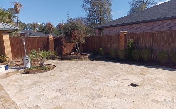 Travertine Installation. by OrtizPavers&Concrete in Houston, TX - Alignable