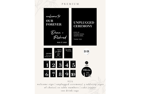 The Premium Wedding / Event Signage Suite by In The Cut | Event ...