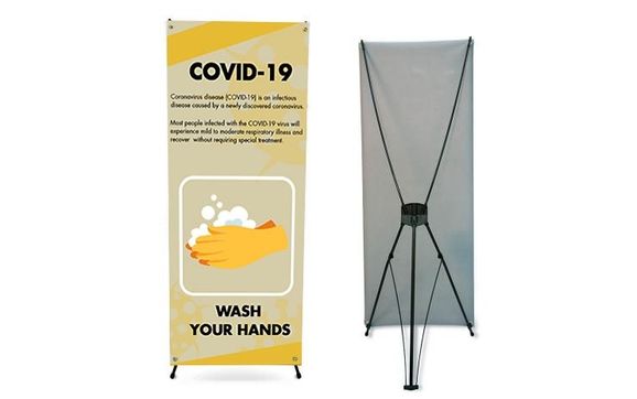 Korean Style X Banner Stands by Nevada Graphics Design in Fort Worth ...