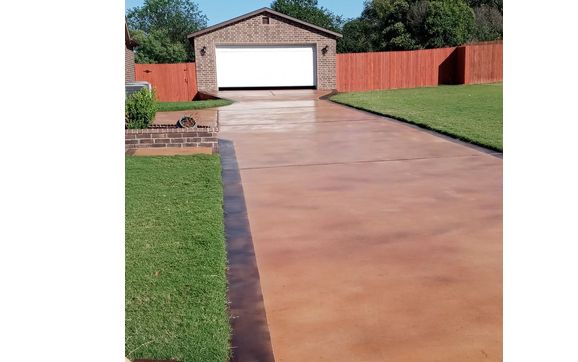 Custom staining with scored borders by Creative Stains Of Texas in ...