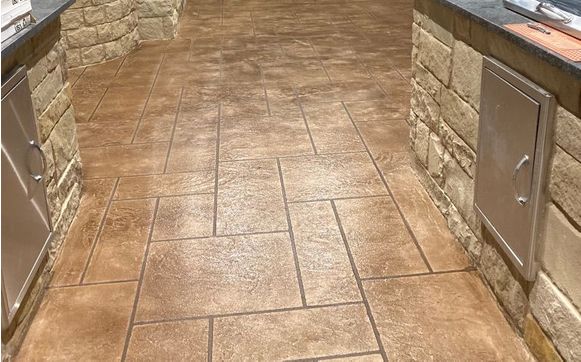 stamp overlays- spraydeck texture , stains and epoxy coatings. by ...