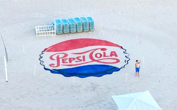 Pepsi Sand Painting Corporate Beach Resort Event by Sandman Beach Art ...