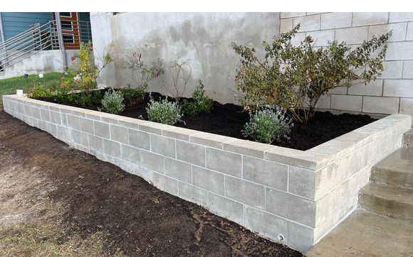 Block Wall Planter by Austin Yard Barber in Austin, TX - Alignable