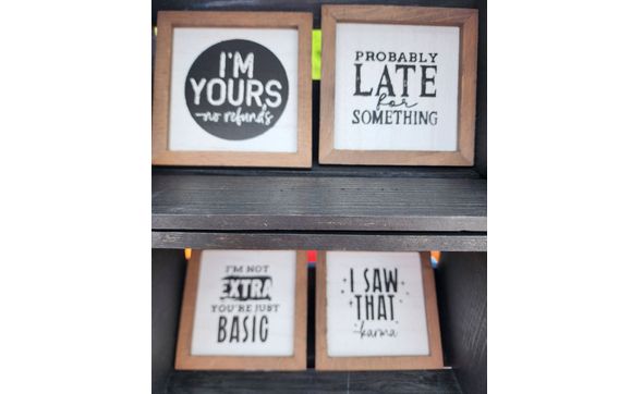 Magnetic 3x3 signs by Sweetpea & Me 24 Home Decor & Craft Studio in ...