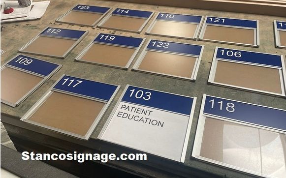 Office Signage including ADA compliant Braille clear lens for printed ...