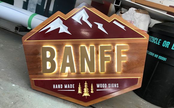 Custom Hanging Cedar Signs by Banff Sign Co in Banff, AB - Alignable