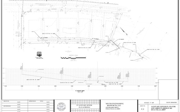 Sanitary Sewer Design (Plan and Profile) by South Engineering Resources ...