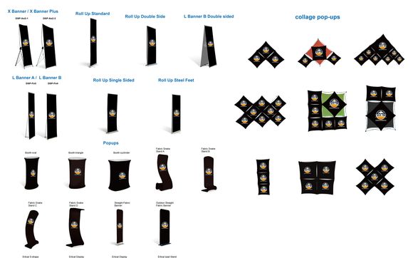 Custom Banners, Podium Covers and Pop-up Collage by ALL IN Canopies in ...