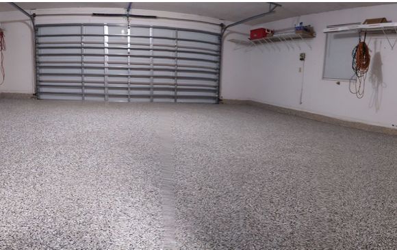 Tan Base with flakes by Southern Epoxy Coatings in Sorrento, FL - Alignable