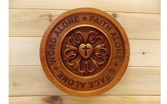 Luther Rose Seal Wood Carving by TheWoodGrainGallery.com in Charlotte ...