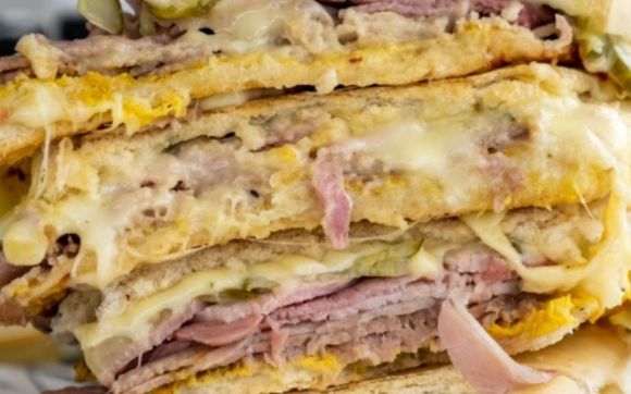 Hot pressed Cuban sandwich by Cubanos on wheels food truck and cafe in ...