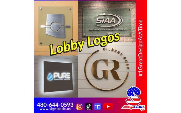 Custom Lobby Logos by SiGNtastic! Wraps, Signage, Advertising ...