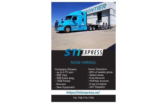 Hiring Professional Flatbed/Step deck Drivers! by STI EXPRESS INC in ...