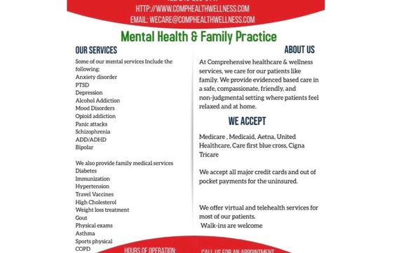 Services Offered at Comprehensive Health Allowance by Comprehensive ...