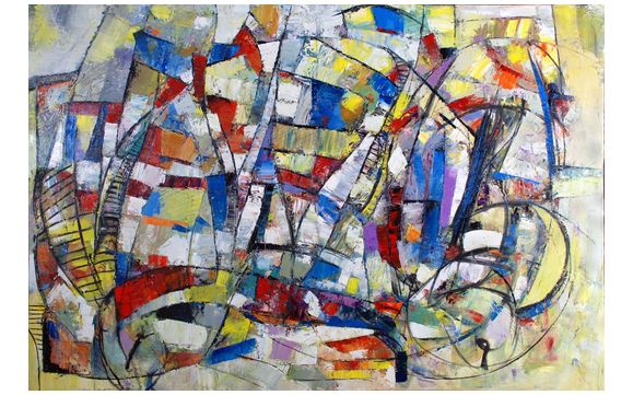 1'' CROWDED ROOM'' oil on canvas diptyck 60''x80'' by Pierre Huot 2 by ...