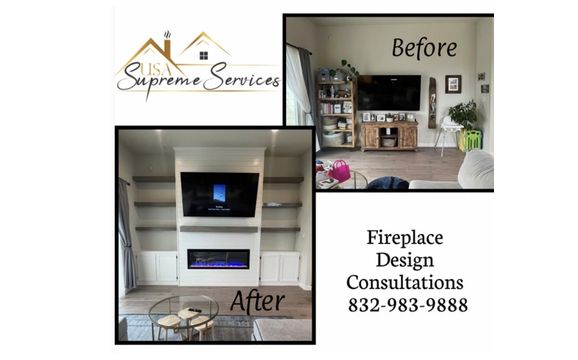 Electric Fireplace Installation by USA Supreme Services LLC in Houston, TX - Alignable