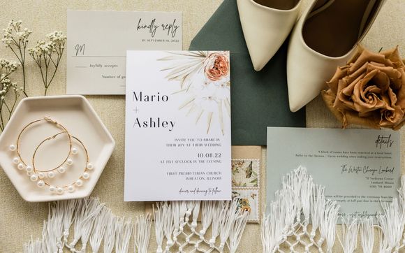 Boho chic Wedding Invitation Suite by Design by Ashley Harmon in ...
