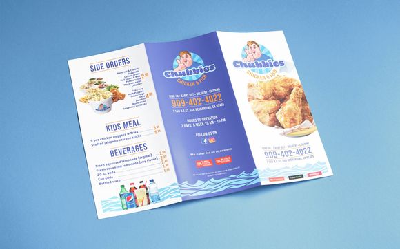 Tri-Fold Flyer / Take out Menu by The Blue Rider Design, Printing ...