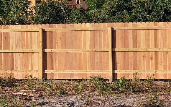 Cedar Wood Fence by Hip Square Fence Inc. in Upper Grand Lagoon, FL ...