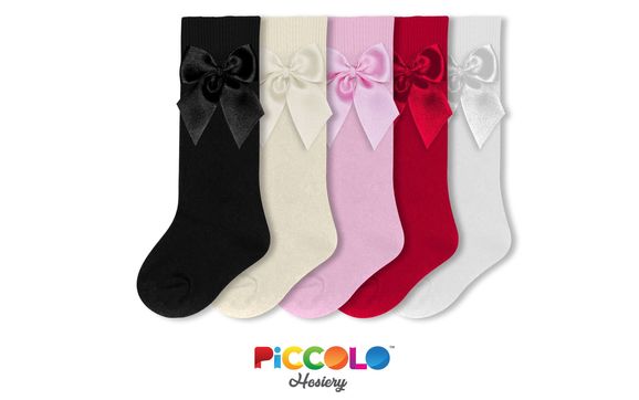 Piccolo Baby Bow Knee High Socks by Piccolo Hosiery in Pembroke Park ...