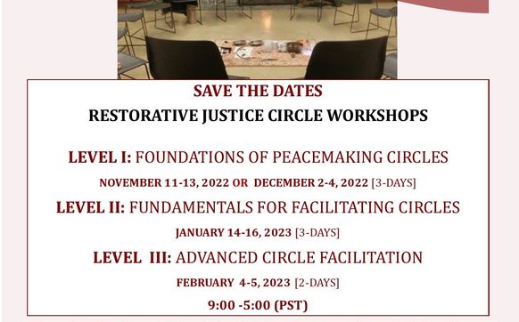 Fundamentals for Restorative Justice Circles and Facilitator Workshops ...