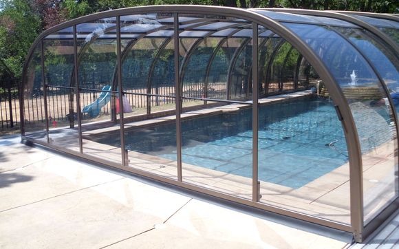 Retractable pool enclosure by Pool and Spa Enclosures, LLC in Monroe ...