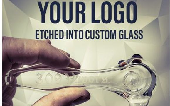 Custom Etched Logo Glass Pipes by Upper Limits in Springfield, IL ...